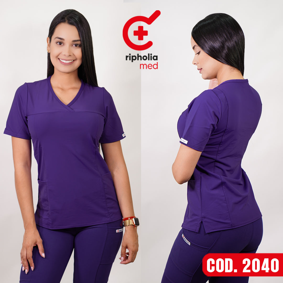 Delantal Elasticado Morado – Mundo Clinico Acuarela