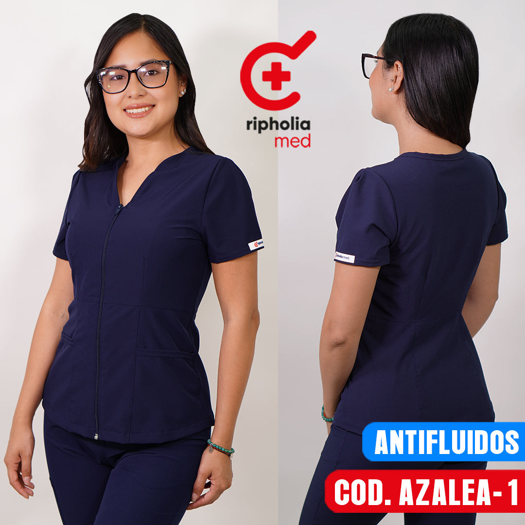 Delantal Antifluido Azalea Azul Marino – Mundo Clinico Acuarela