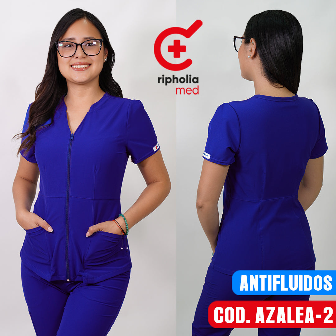Delantal Antifluido Azalea Azul Rey – Mundo Clinico Acuarela